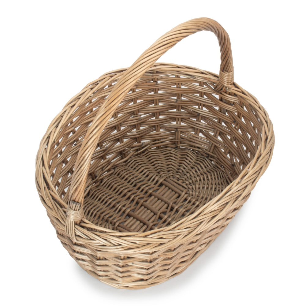 Oval Wicker Braid Border Shopping Basket | Red Hamper