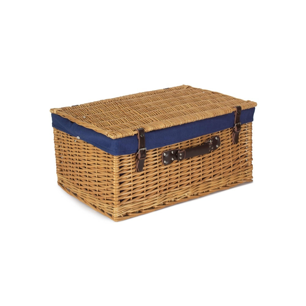 62cm Buff Willow Wicker Picnic Basket | Red Hamper
