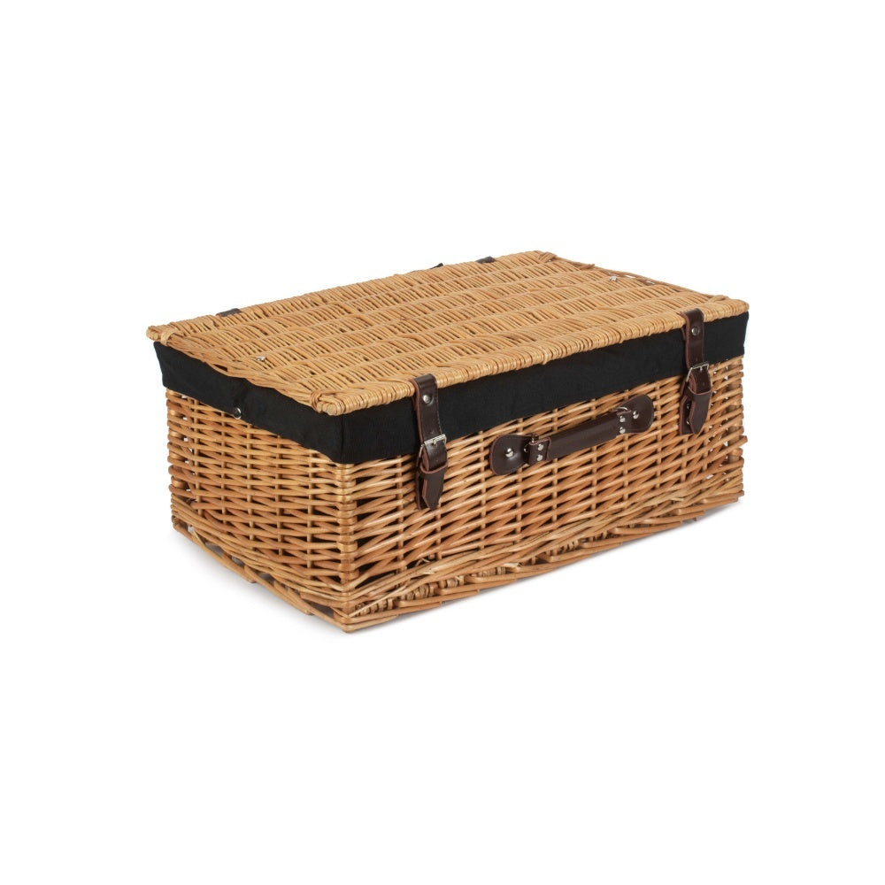 55cm Buff Empty Picnic Basket| Red Hamper