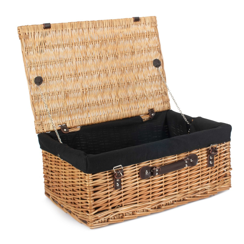 55cm Buff Empty Picnic Basket| Red Hamper
