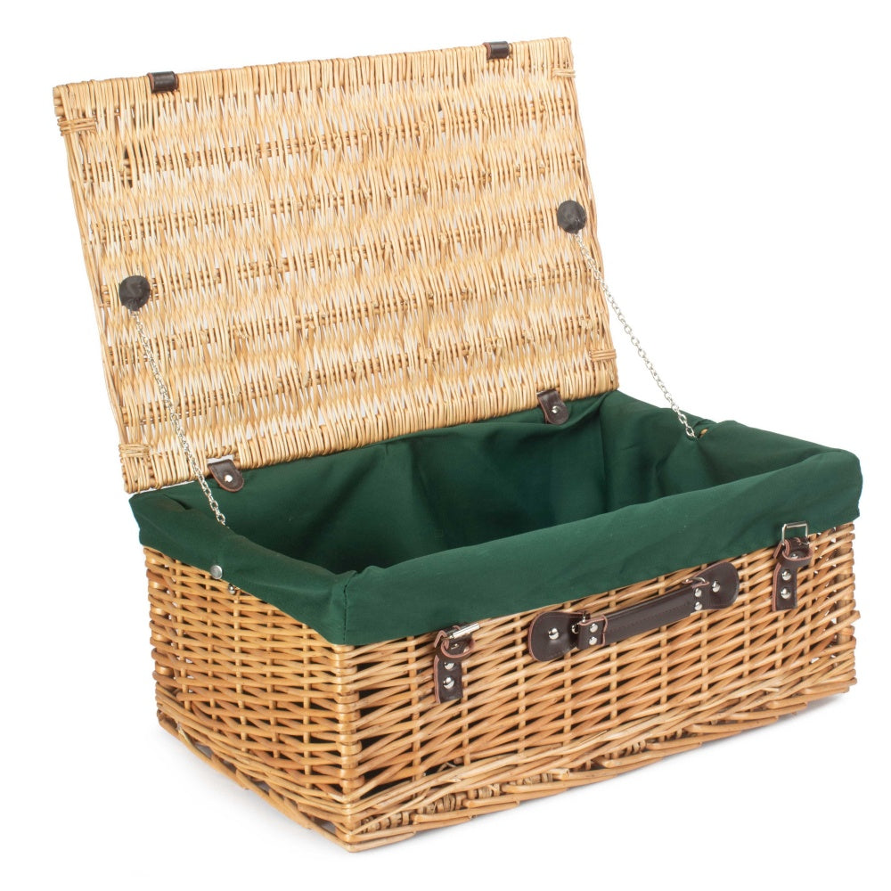 55cm Buff Empty Picnic Basket| Red Hamper