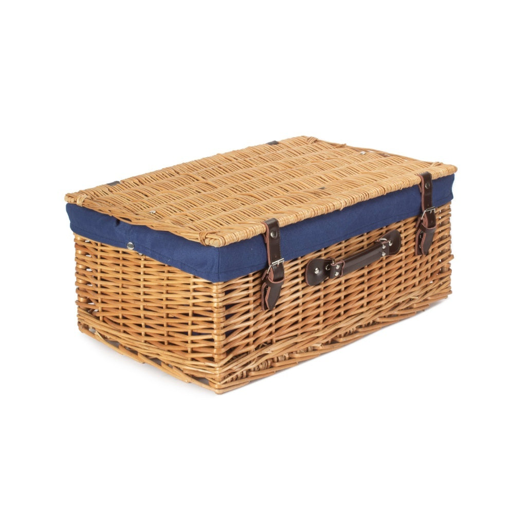 55cm Buff Willow Wicker Picnic Basket | Red Hamper