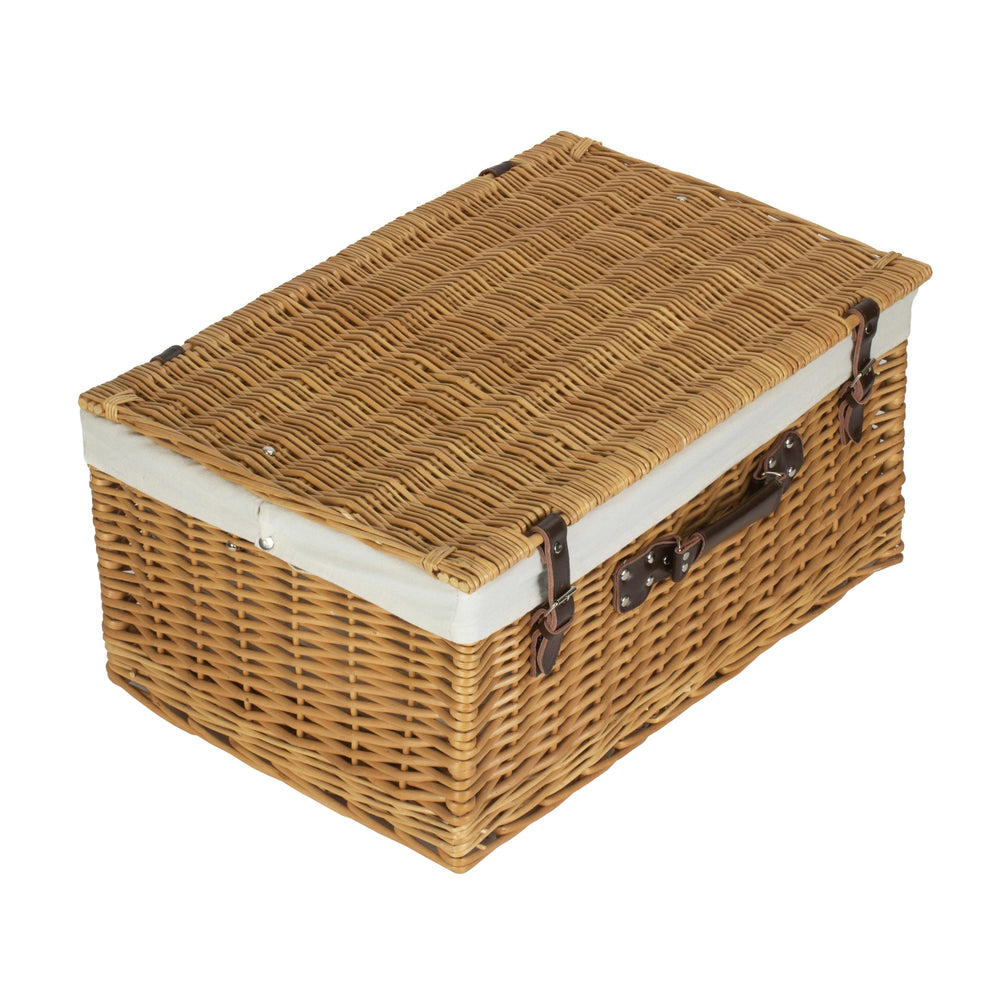 62cm Buff Willow Wicker Picnic Basket | Red Hamper