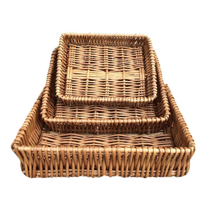 Shallow Wicker Serving Tray | Red Hamper